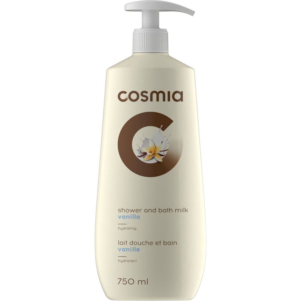 COSMIA Cosmia Lait douche et bain à la vanille 750ml 750ml pas cher ...