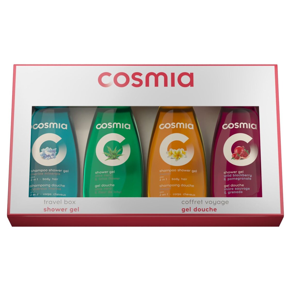 COSMIA BY AUCHAN Cosmia gel douche +shampooing 2en1 fun 4x75ml pas cher ...
