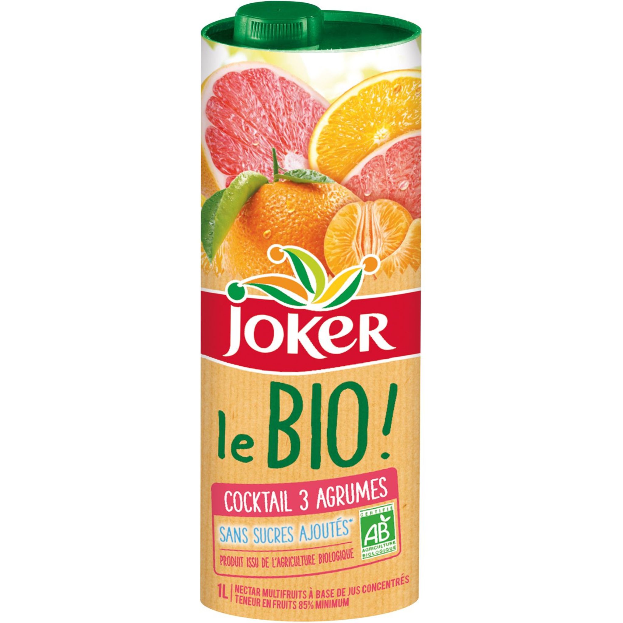 JOKER Joker bio cocktail 3 agrumes brique 1l pas cher - Auchan.fr