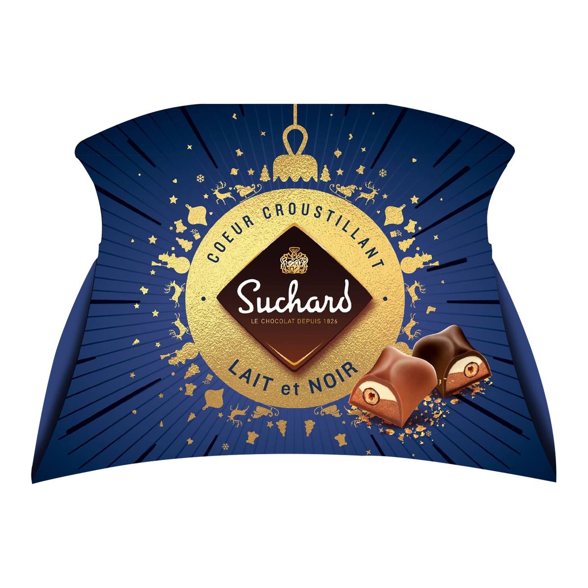 SUCHARD Suchard ballotin coeur chocolat lait noir croustillant 330g pas ...