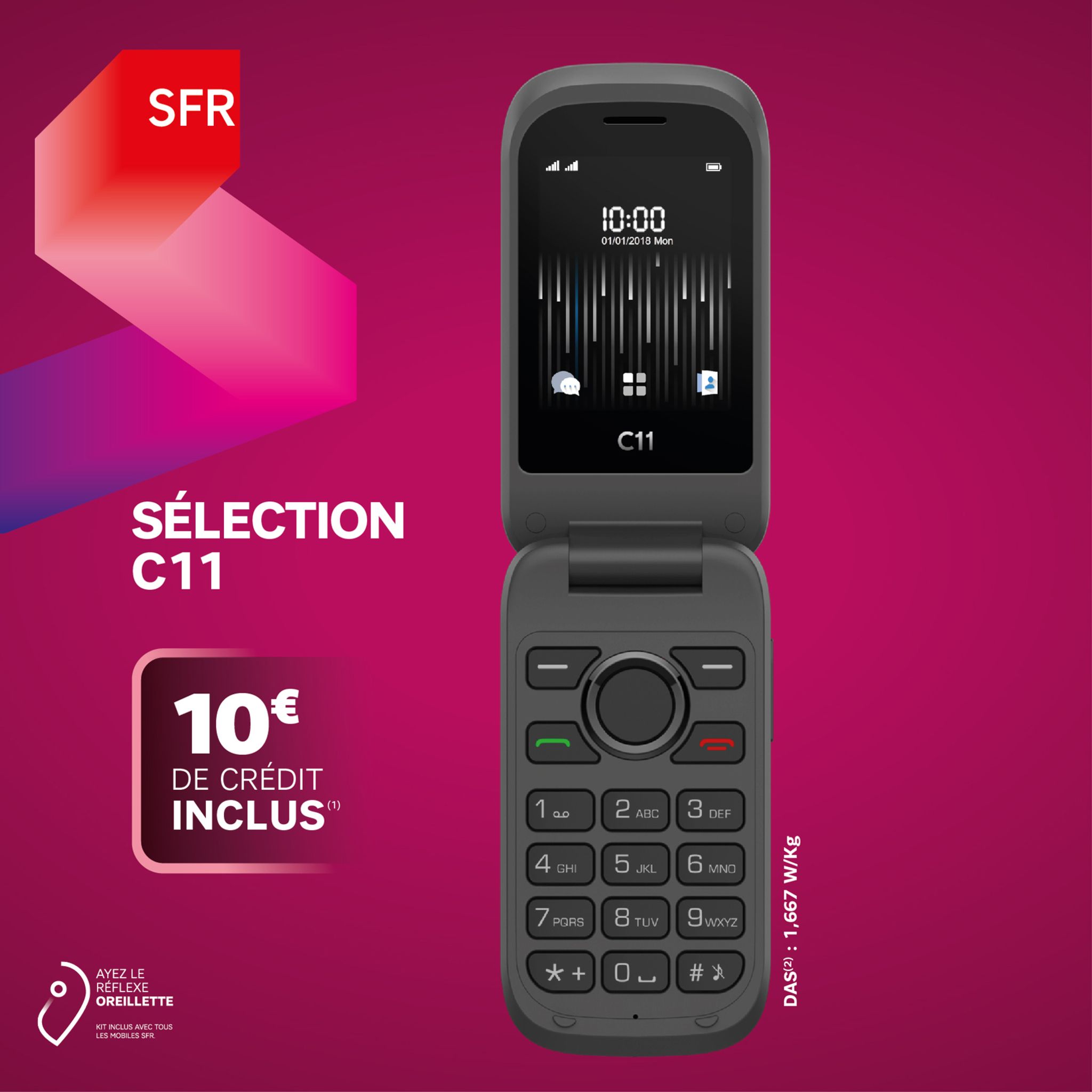 SFR Carte SIM prépayée 3 en 1 - SFR - Sélection C11 pas cher - Auchan.fr