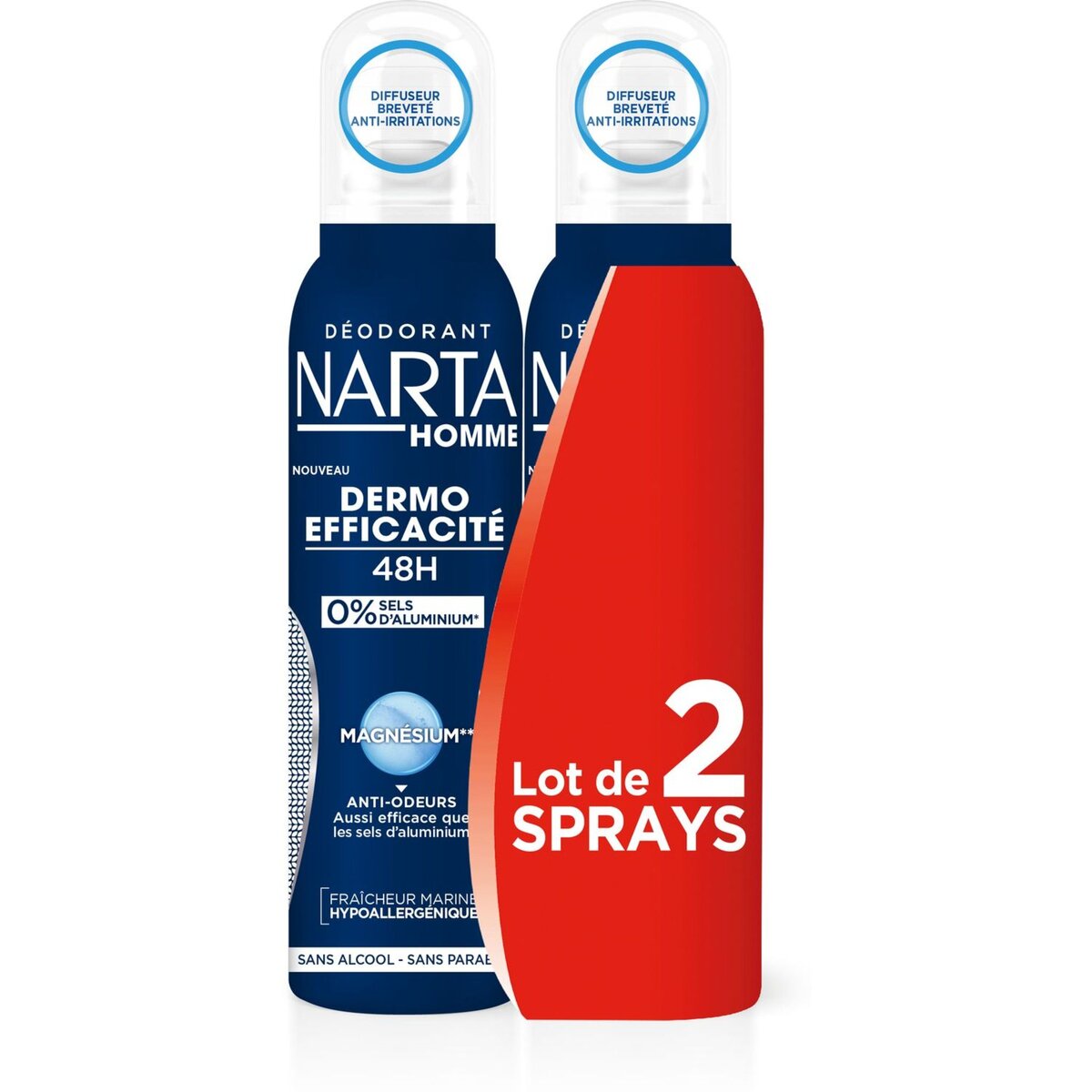 NARTA Narta homme déodorant dermo efficacité 2x150ml 2x150ml pas cher ...