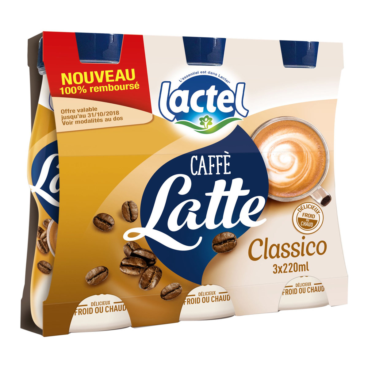 LACTEL LACTEL Boisson lactée au café 3x22cl 3x22cl pas cher - Auchan.fr