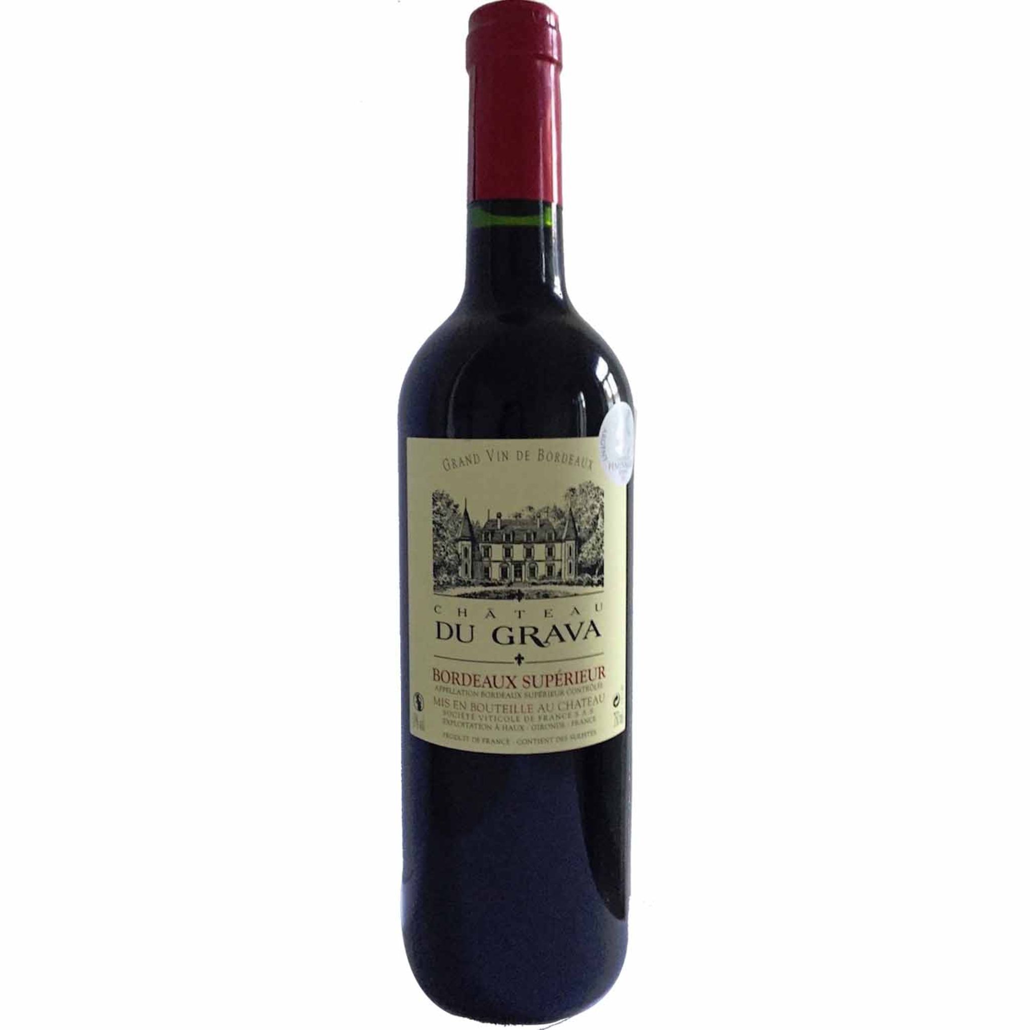 Vin rouge AOP Bordeaux-Supérieur Château du Grava 75cl pas cher - Auchan.fr