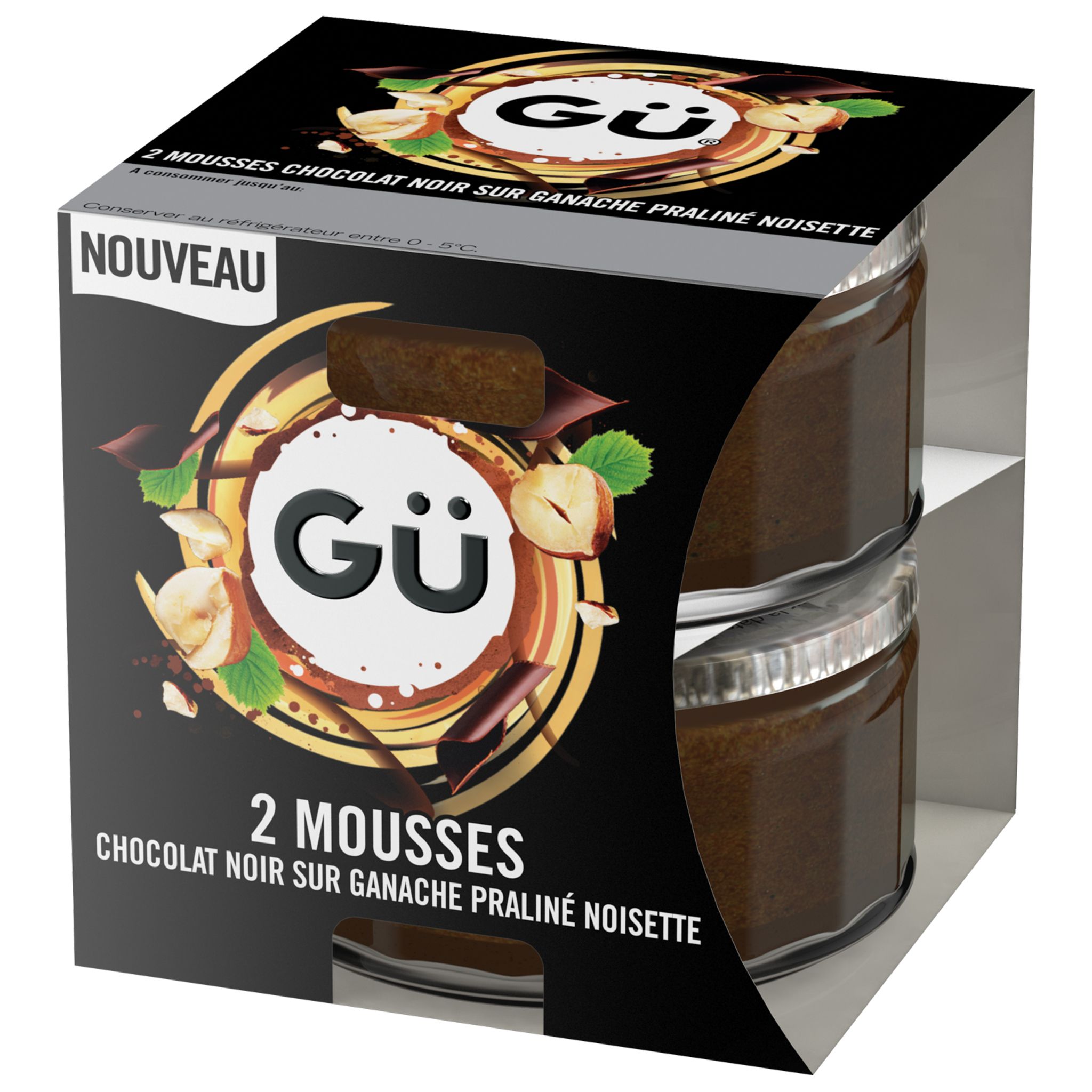 GU Gü mousse chocolat praliné 2x70g pas cher - Auchan.fr
