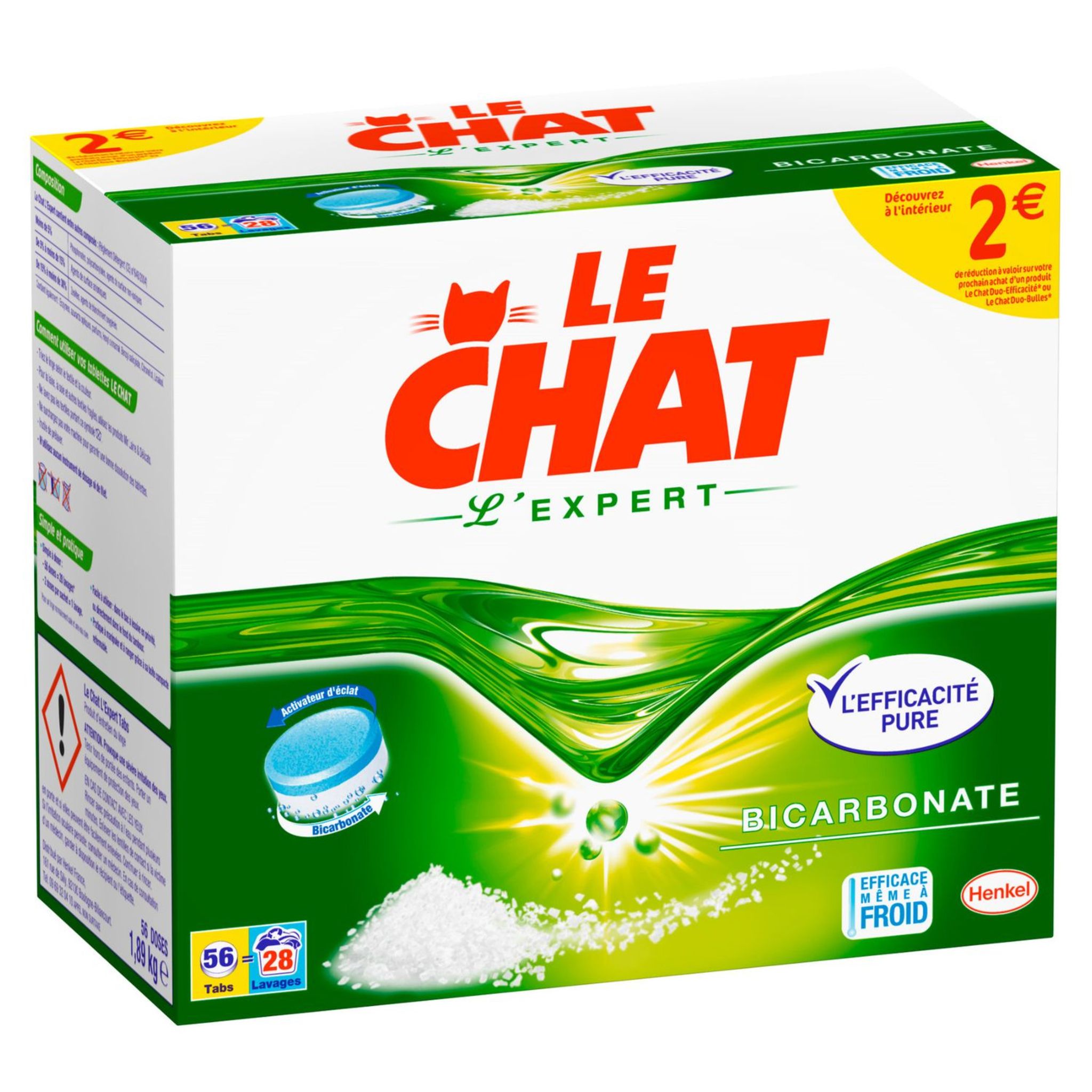 LE CHAT Le Chat lessive tabs expert x56 -1,89l pas cher - Auchan.fr