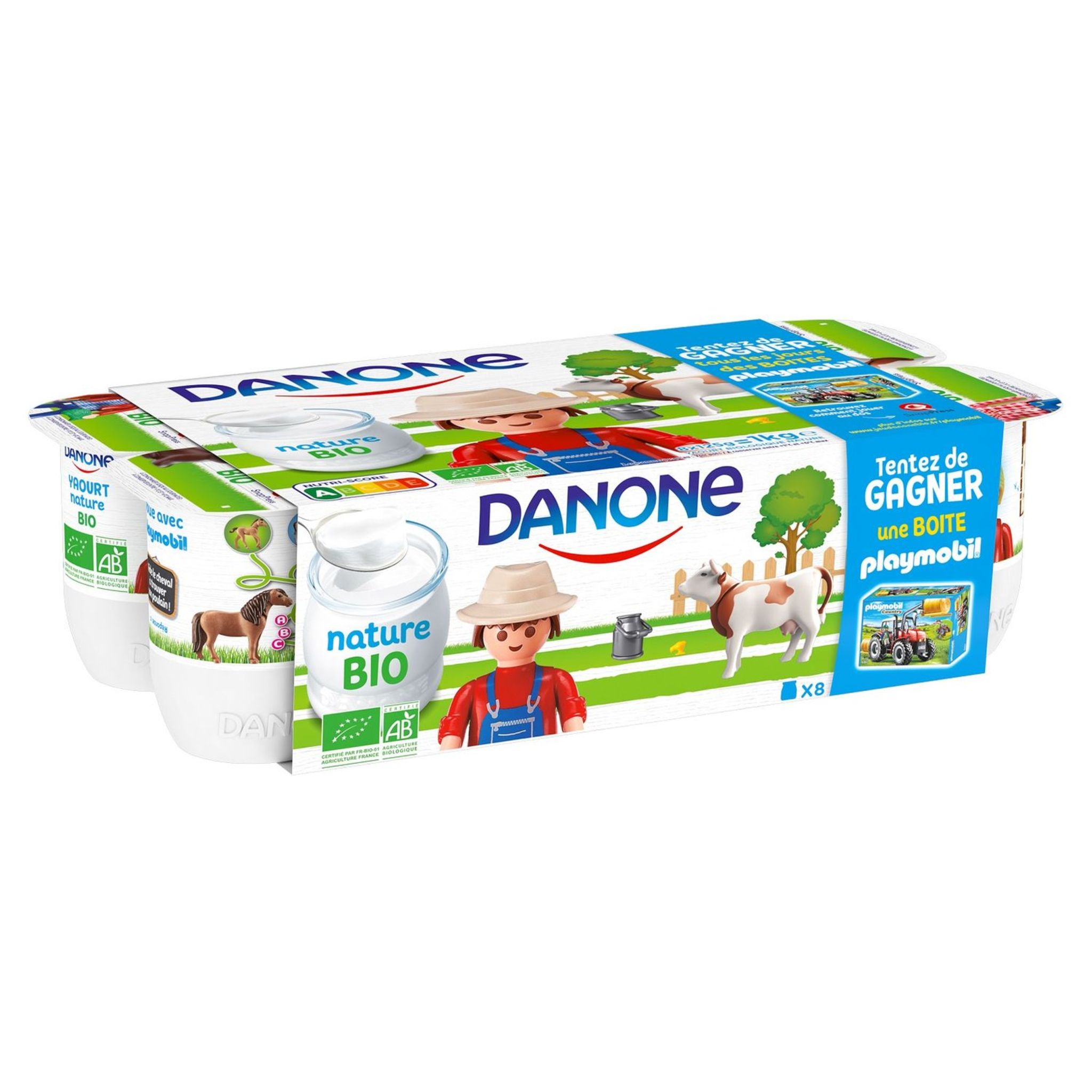DANONE Danonino kids yaourt nature bio 8x125g pas cher - Auchan.fr