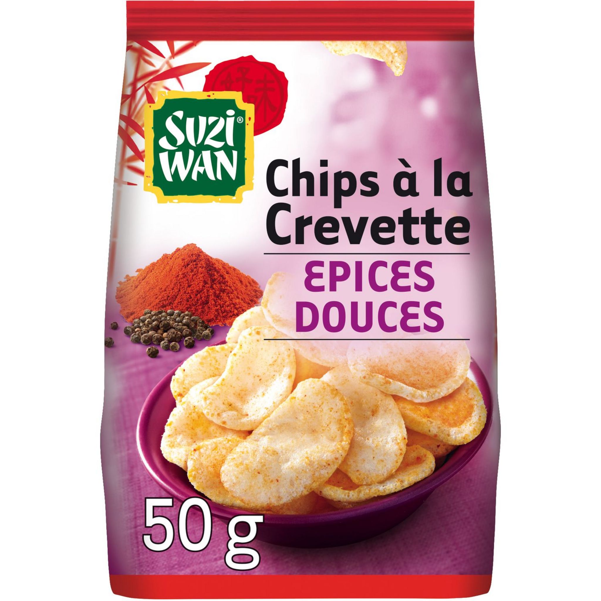SUZI WAN Chips aux crevettes aux épices douces 50g pas cher - Auchan.fr