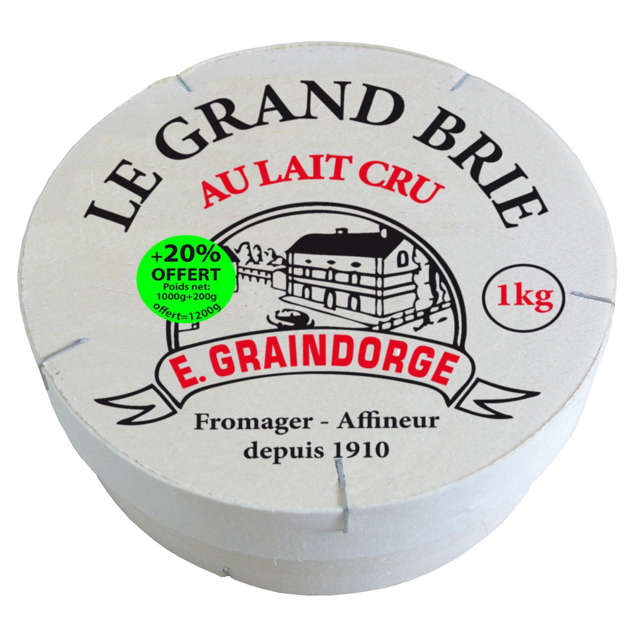 GRAINDORGE Graindorge grand brie 1kg +20% gratuit pas cher - Auchan.fr