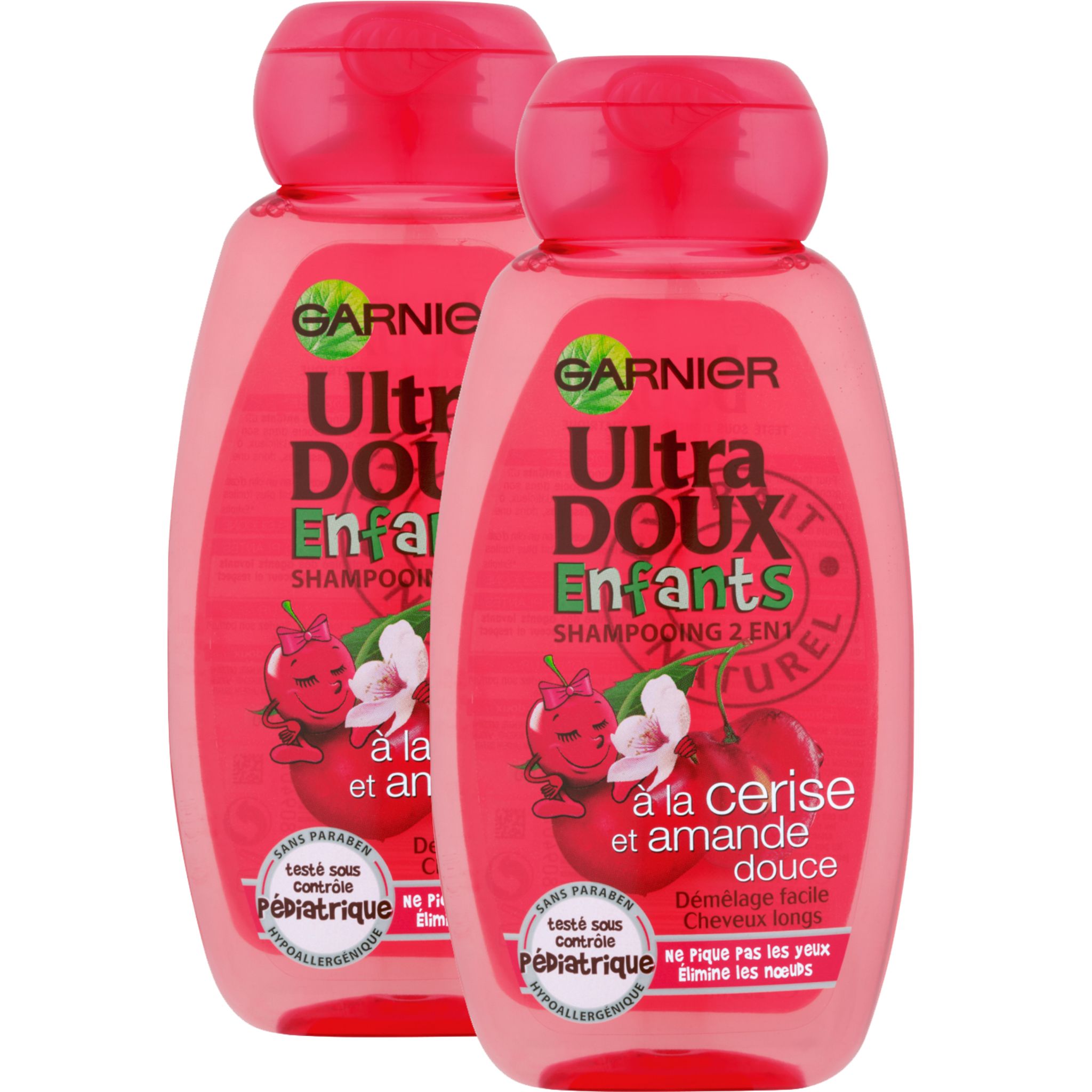 ULTRA DOUX Garnier Ultra Doux shampoing enfants cerise 2x250ml pas cher ...