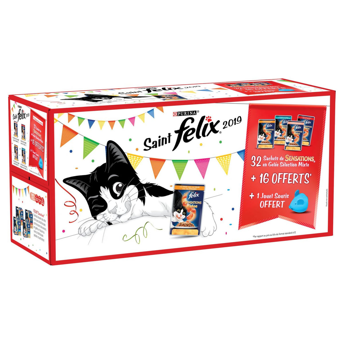 FELIX Félix sensations en gelée viande sachets 32x100g +16offertes pas ...