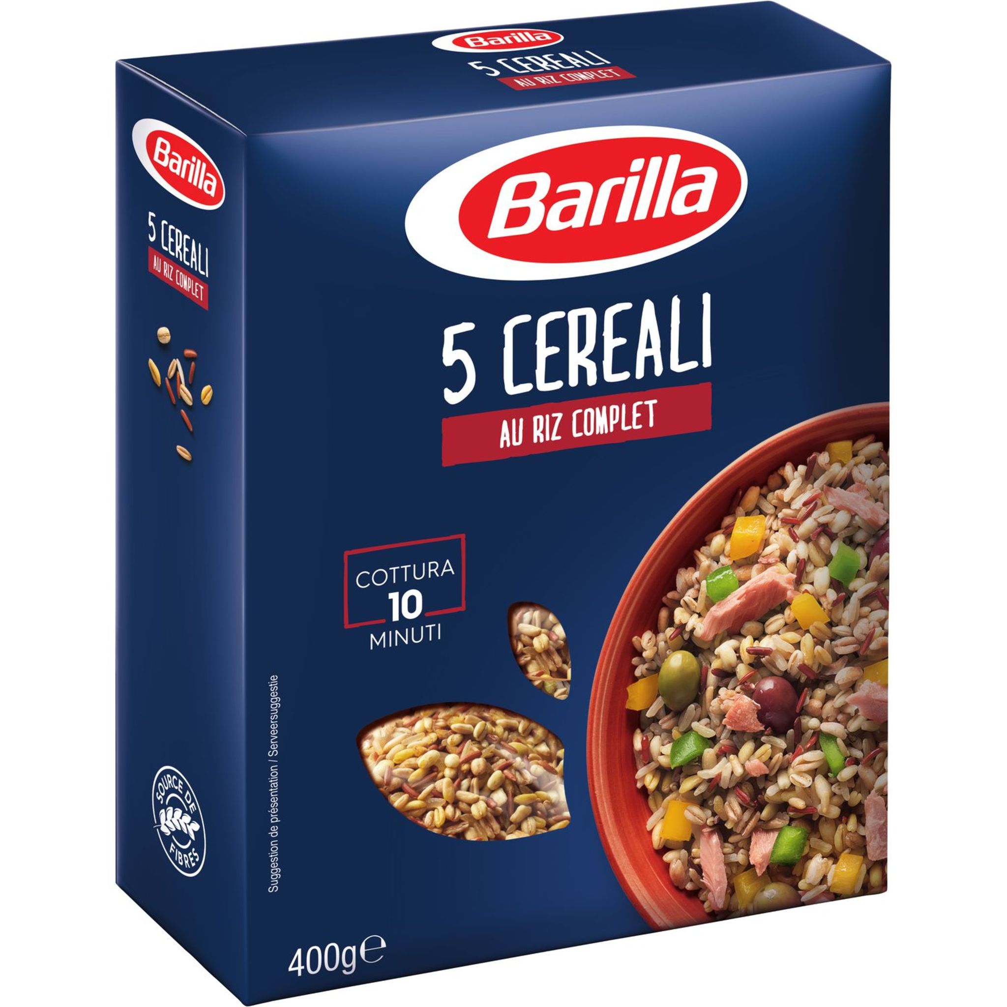 BARILLA Barilla 5 cereali au riz complet prêt en 10 min 400g 400g pas ...