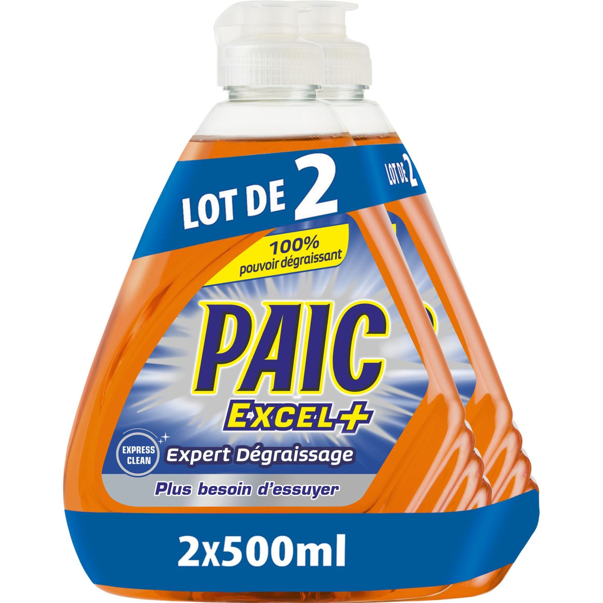 PAIC Liquide vaisselle expert dégraissage 2x500ml pas cher - Auchan.fr