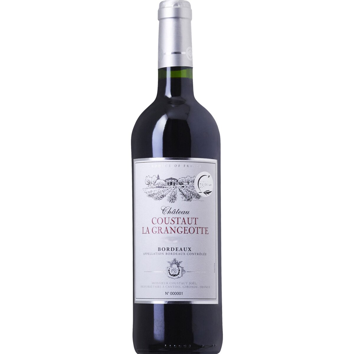 Vin rouge AOP Bordeaux Château Coustaut la Grangeotte 75cl pas cher - Auchan.fr