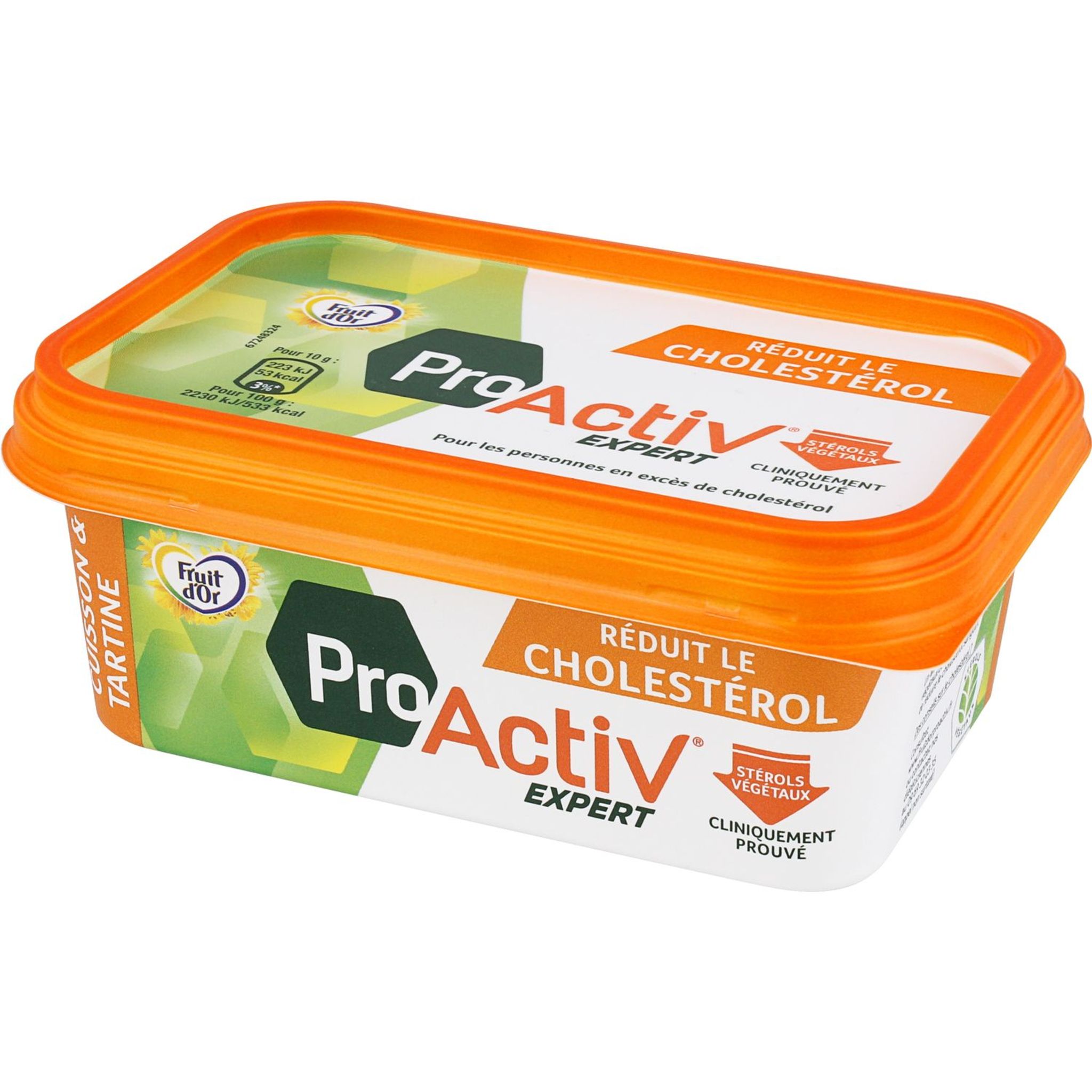 FRUIT D'OR Fruit d'or proactiv margarine cuisson et tartine doux 225g ...