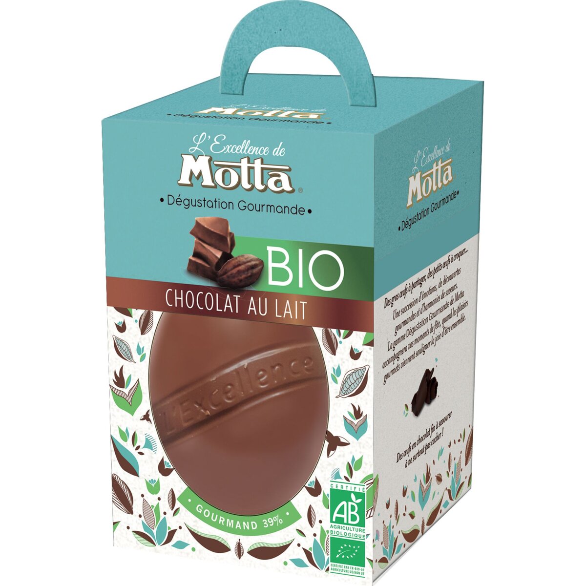 MOTTA Motta oeuf chocolat au lait bio 125g pas cher - Auchan.fr