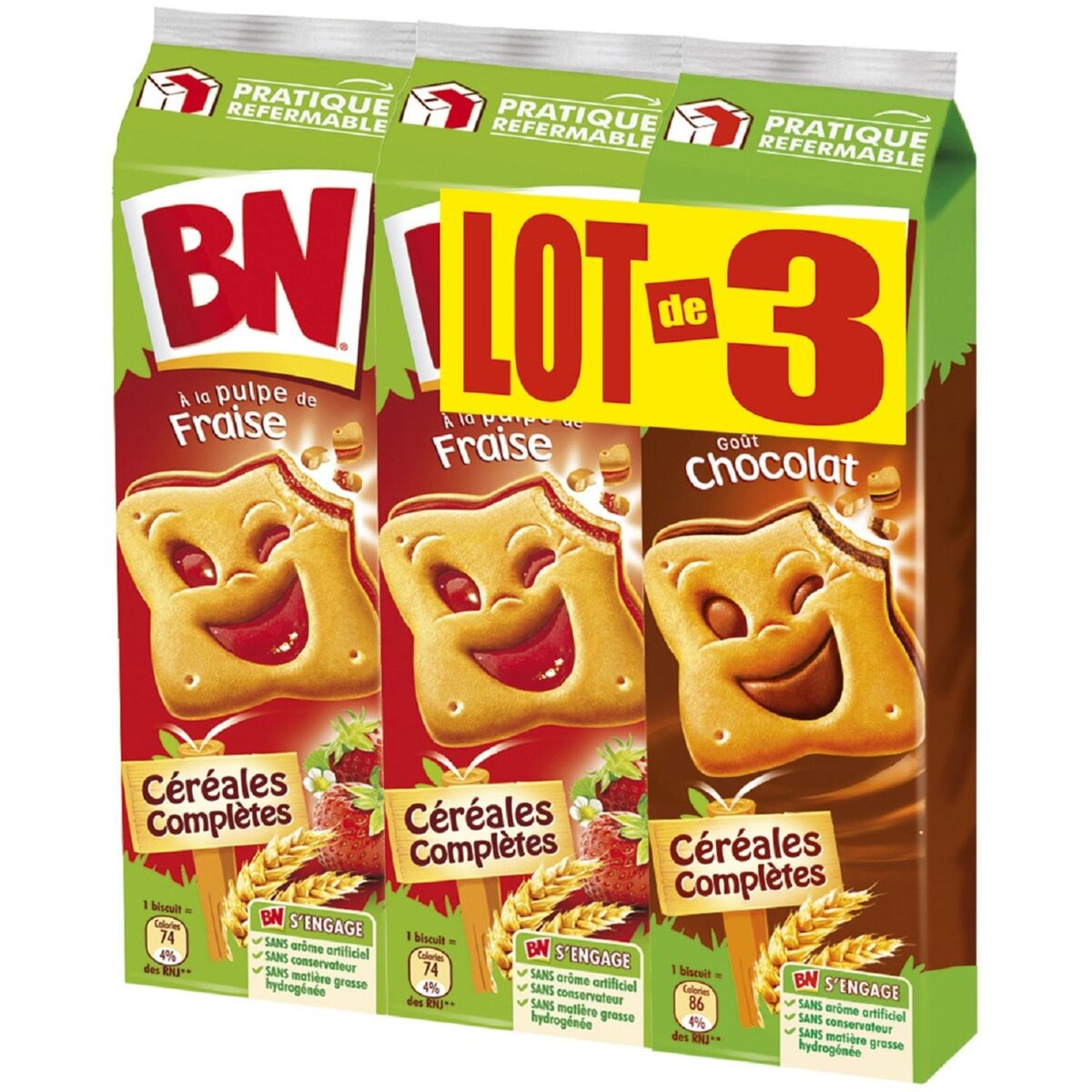 BN BN goûter fourré mixte x3 -885g pas cher - Auchan.fr