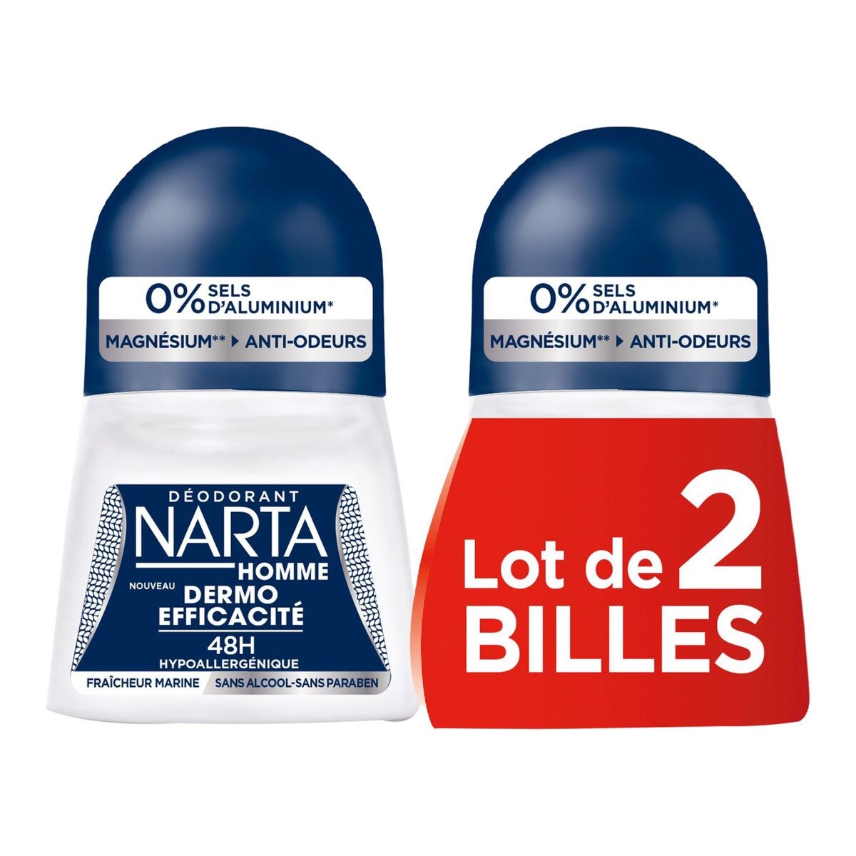 NARTA Narta homme déodorant bille dermo efficacité 2x50ml pas cher ...