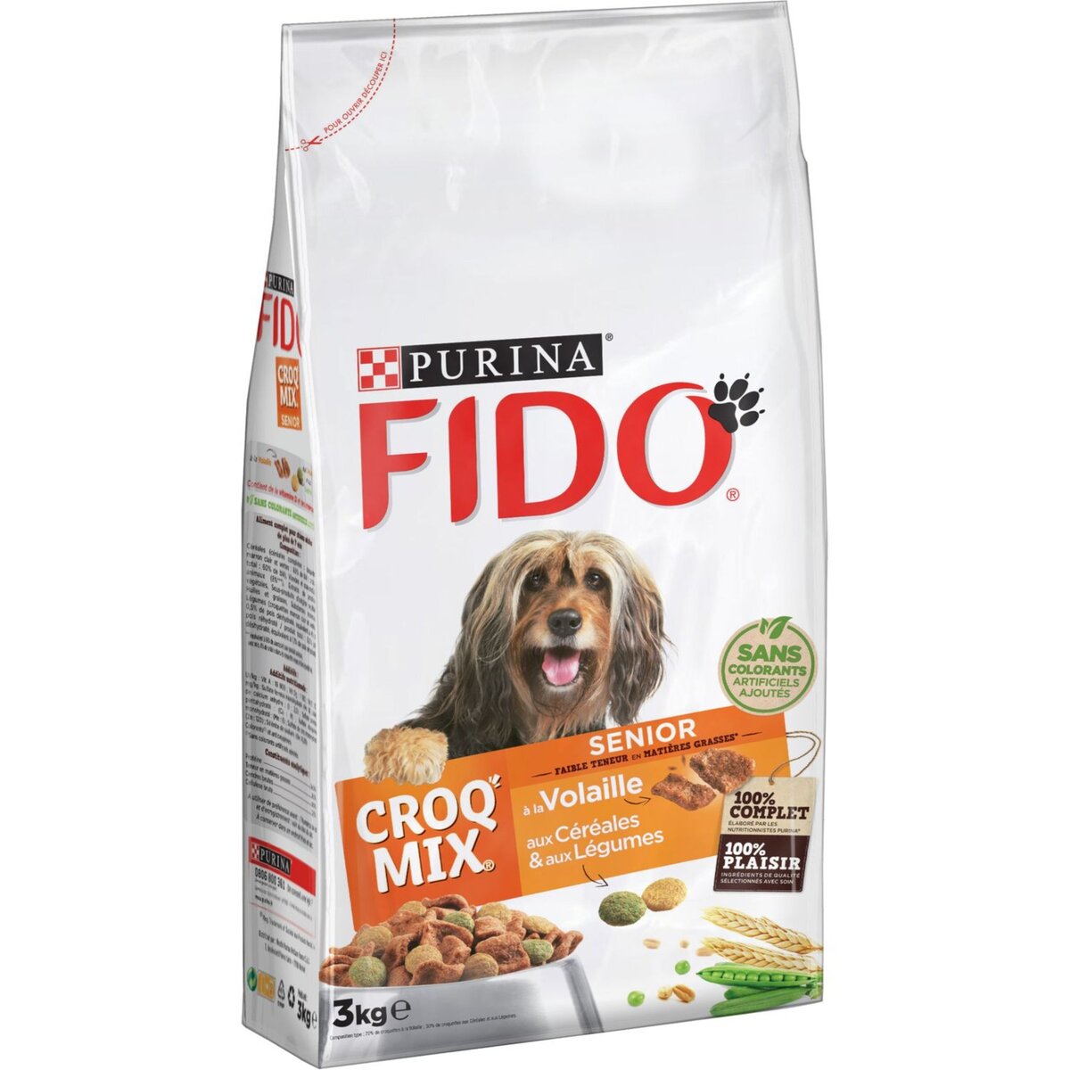FIDO Croq mix croquettes à la volaille céréales et légumes pour chien ...