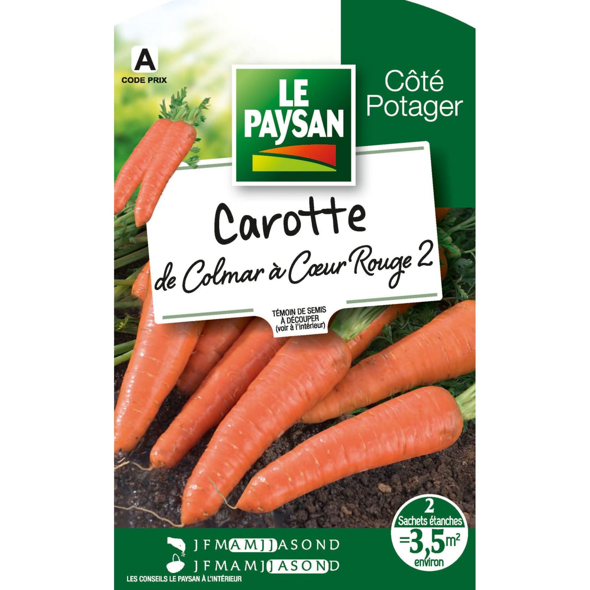 LE PAYSAN Le Paysan Semences potagères carotte de Colmar x2 2 pièces ...