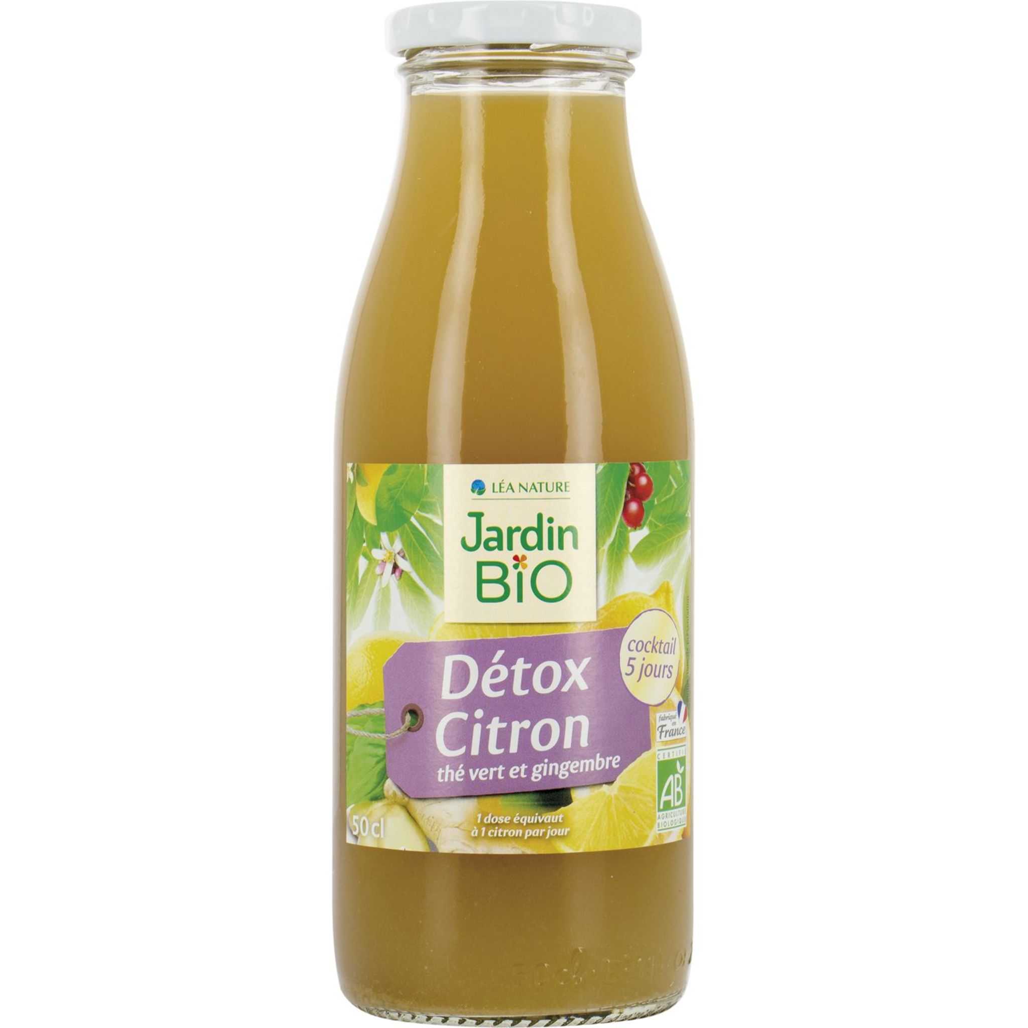 JARDIN BIO Jardin Bio boisson détox au citron 50cl pas cher - Auchan.fr