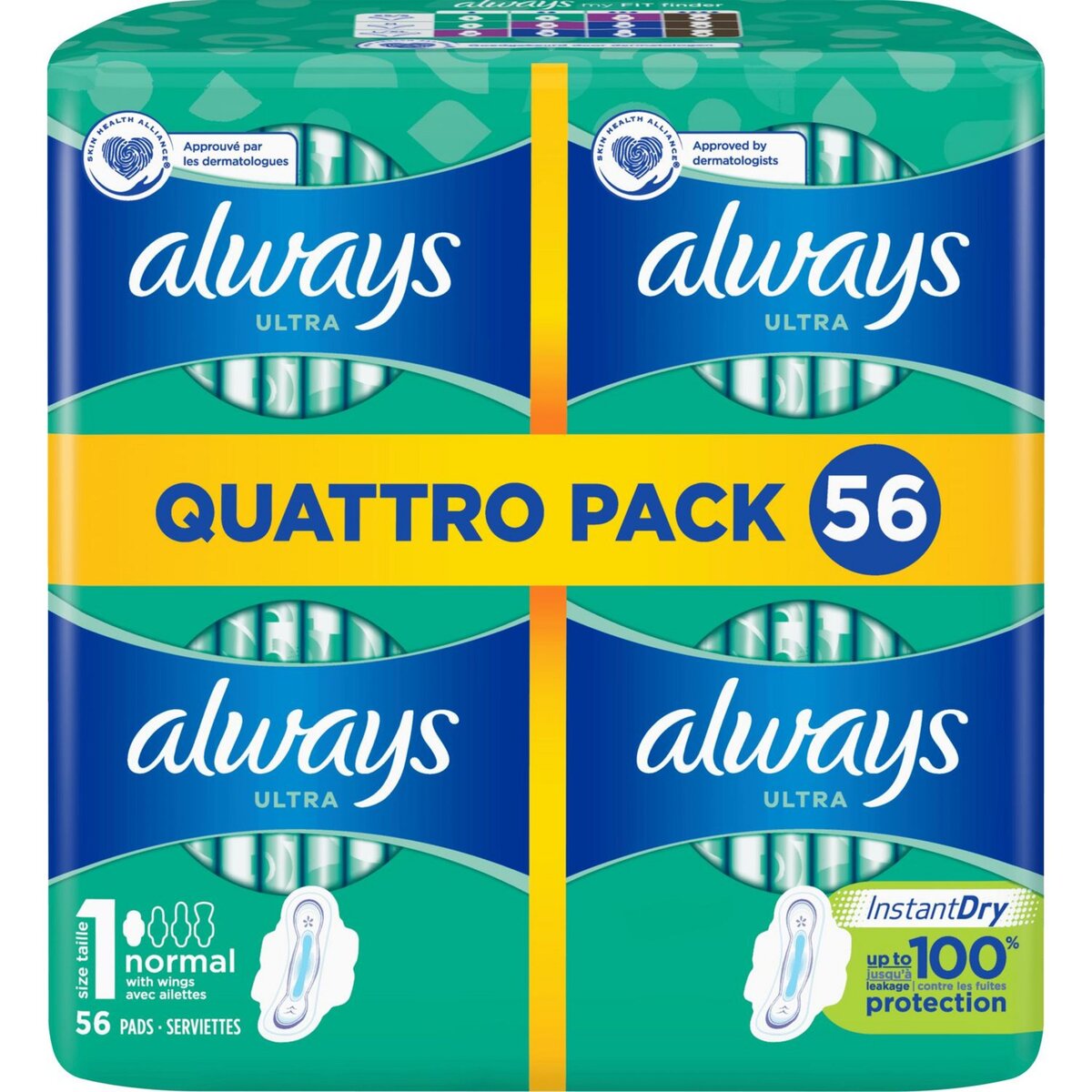 ALWAYS Ultra Serviettes hygiéniques avec ailettes normal taille 1 56 ...