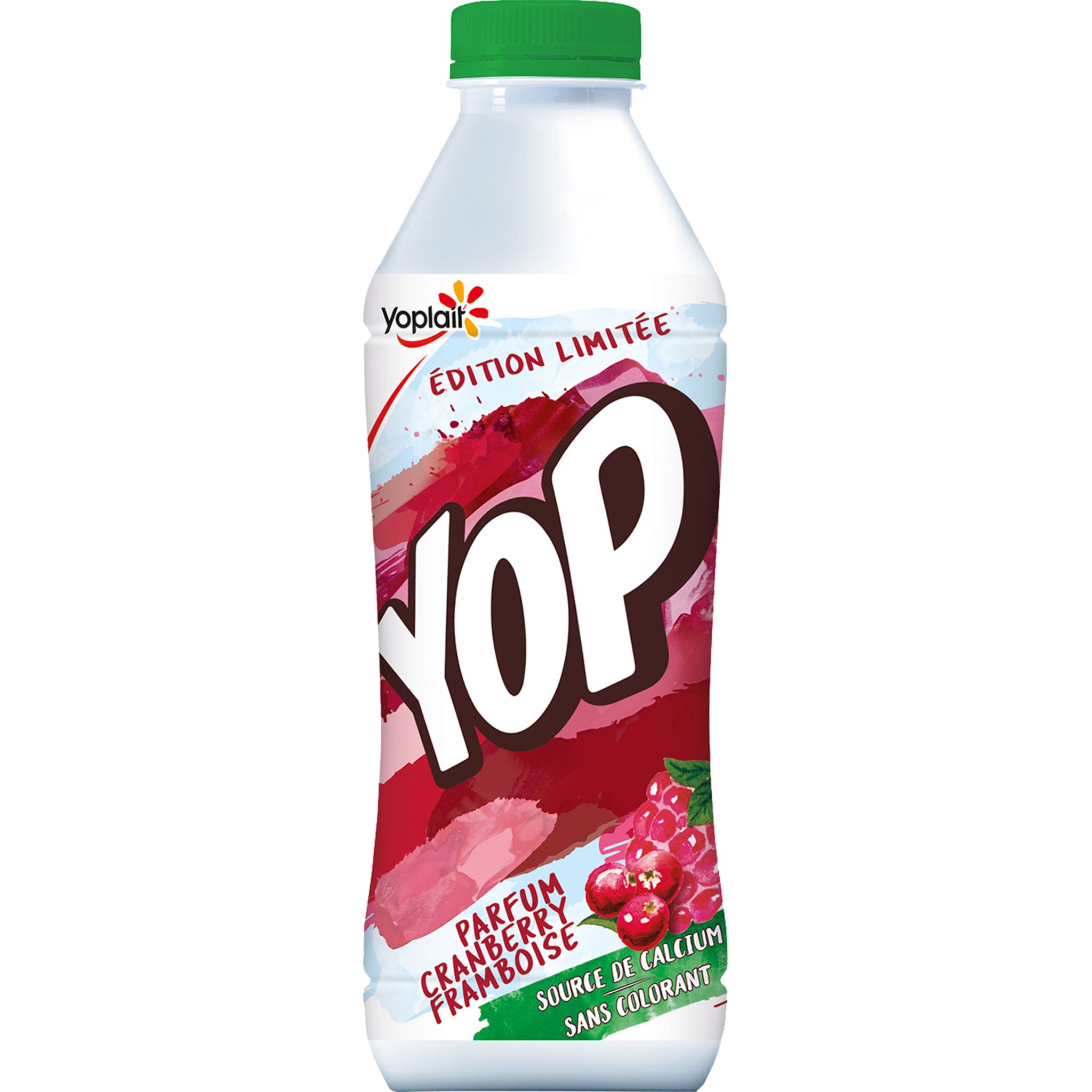 YOP YOP Yaourt à boire à la framboise et cranberry 825g 825g pas cher ...