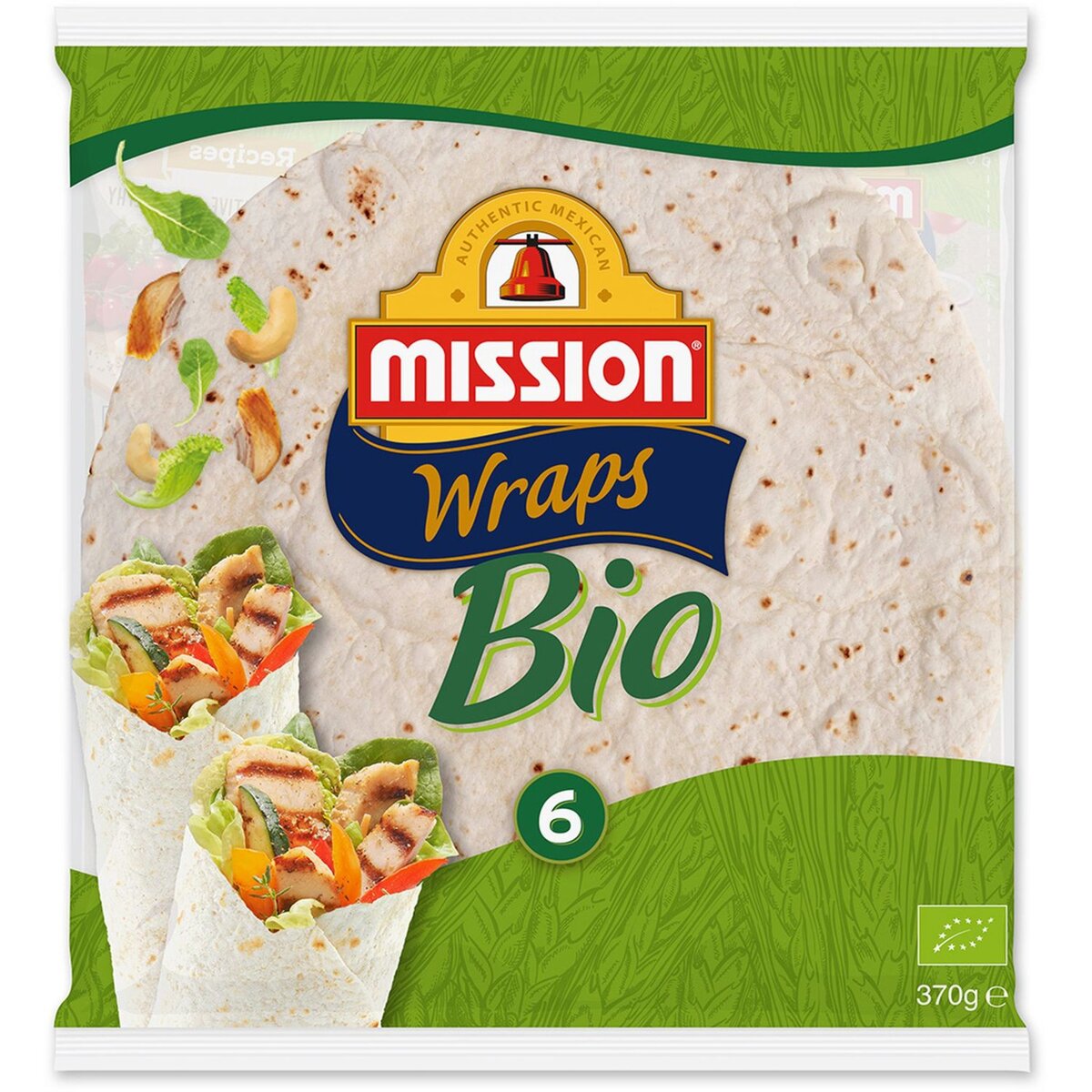 MISSION Wraps nature bio 6 wraps 370g pas cher - Auchan.fr