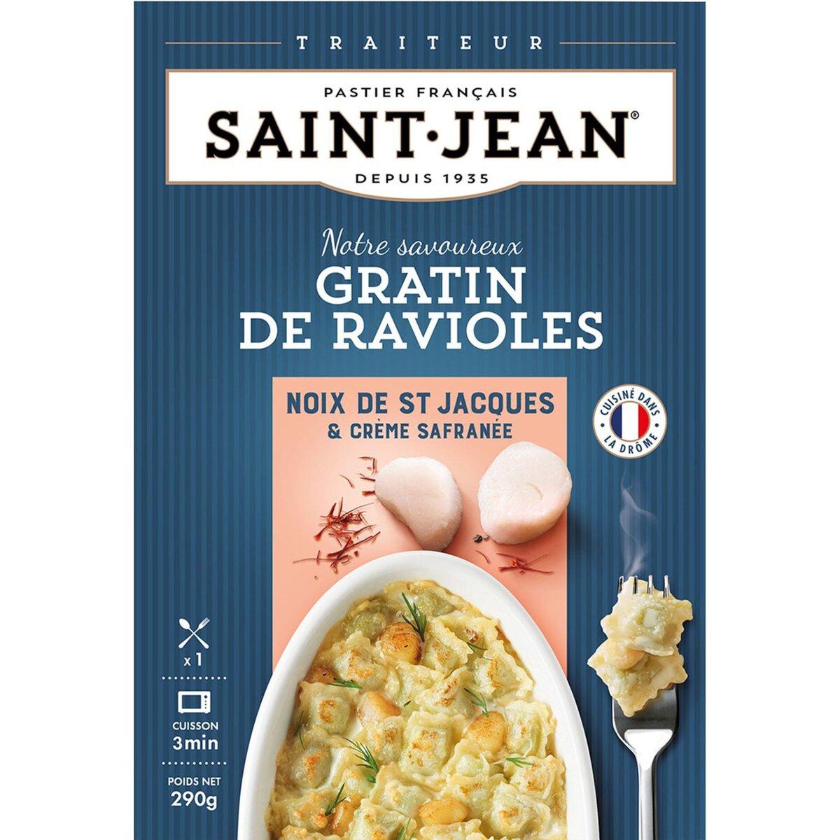 SAINT JEAN Gratin de ravioles aux noix Saint-Jacques 290g pas cher ...