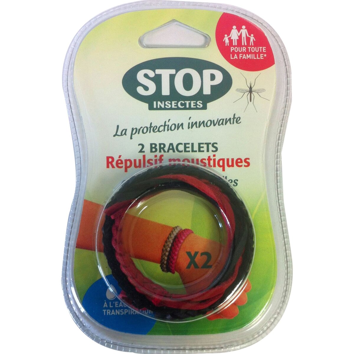 STOP INSECTES Bracelets répulsif moustiques 2 bracelets pas cher ...
