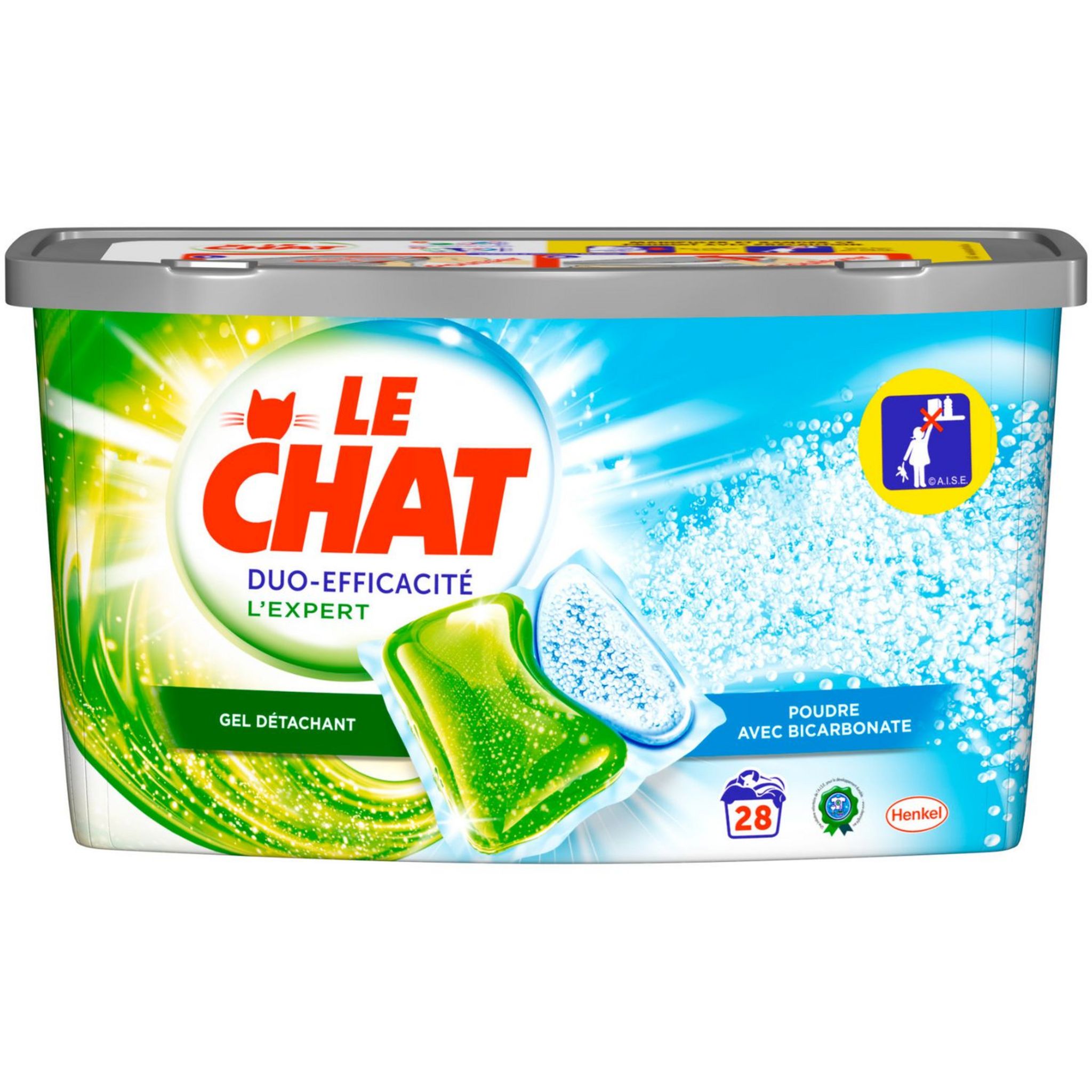 LE CHAT Duo-Efficacité lessive capsules 28 lavages 28 capsules pas cher ...