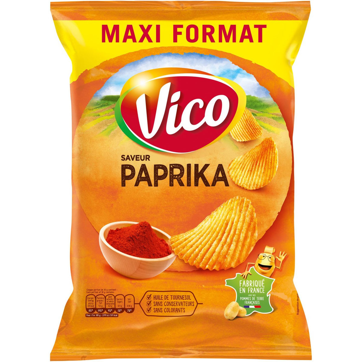 VICO Vico chips craquante paprika 360g pas cher - Auchan.fr