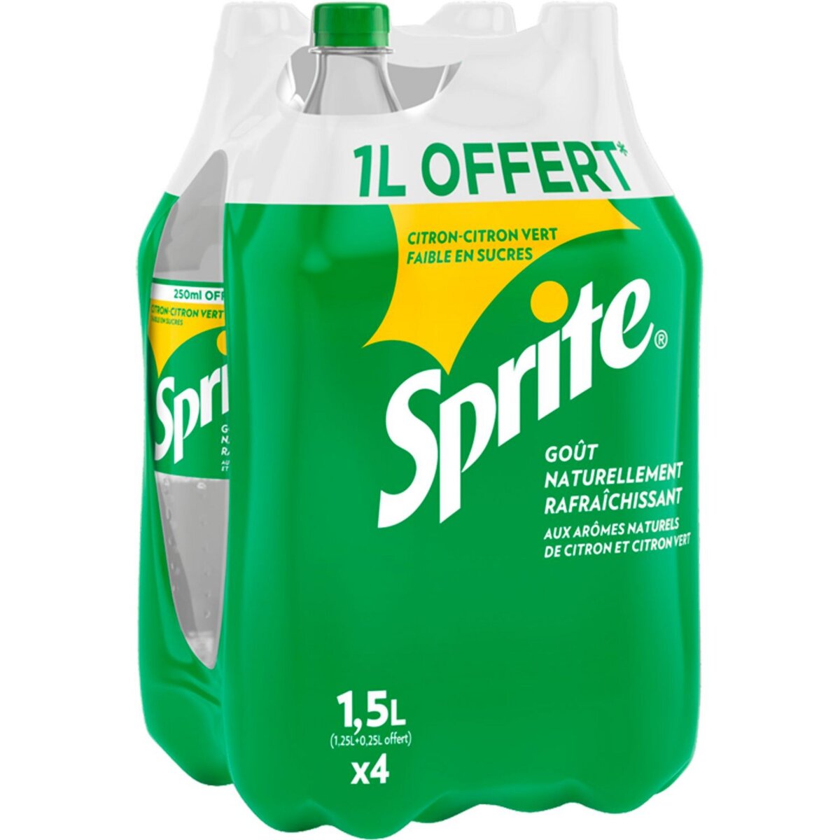 SPRITE Boisson gazeuse arôme citron citron vert dont 1 offert 4x1,5l ...