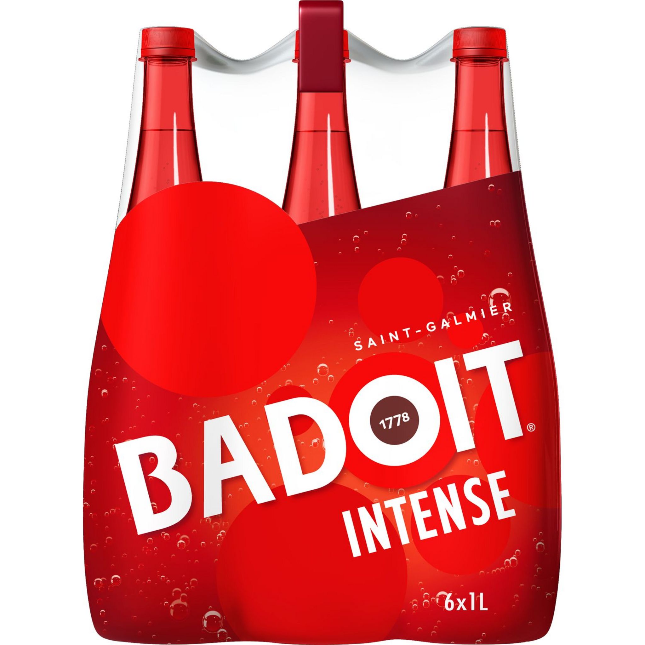 BADOIT Eau minérale gazeuse rouge intensément pétillante 6x1l pas cher ...