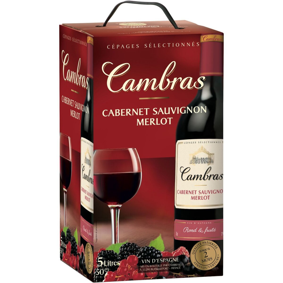 Cambras Vin Despagne Cabernet Sauvignon Merlot Rouge Grand Format 5l