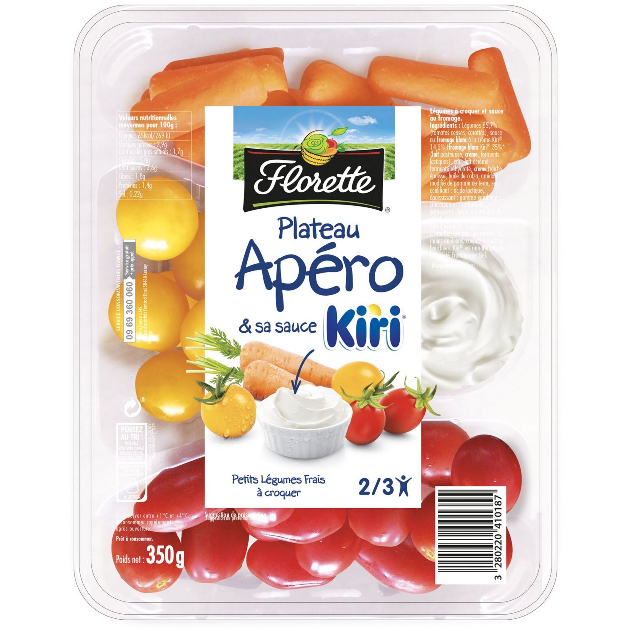 FLORETTE Florette plateau kiri 350g pas cher - Auchan.fr