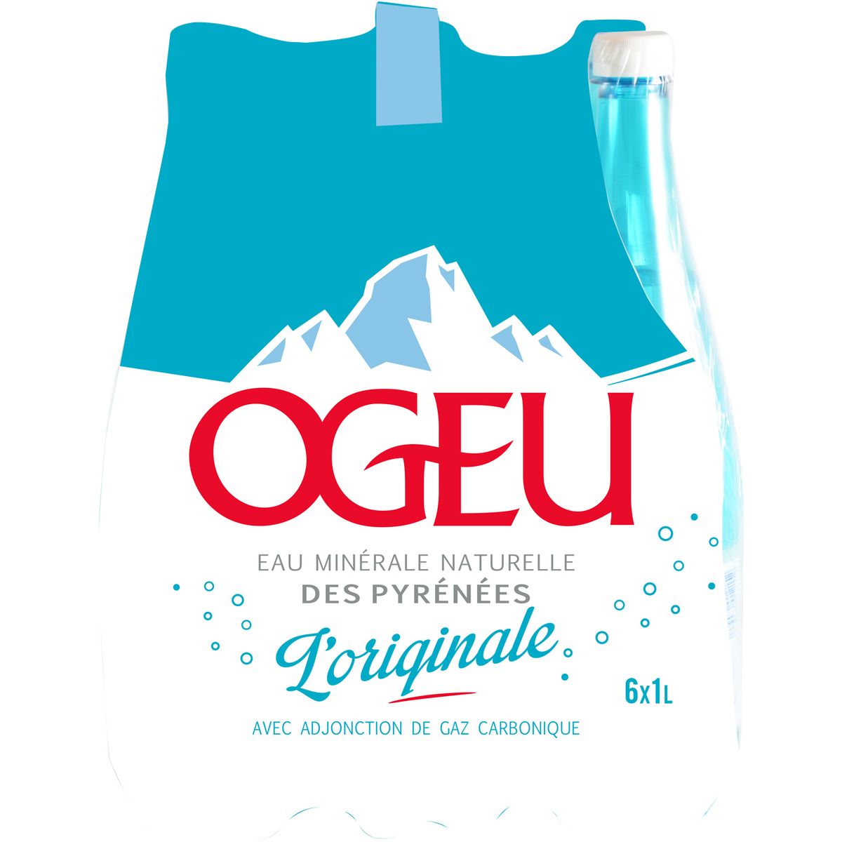 OGEU Eau minérale naturelle gazeuse des Pyrénées 6x1l pas cher - Auchan.fr