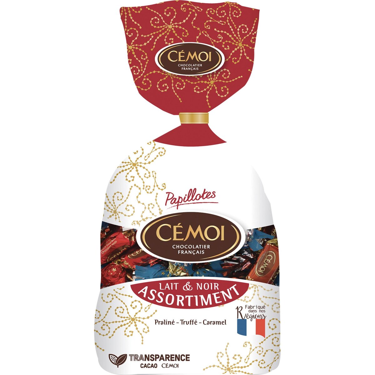 CEMOI Cémoi papillotes assortiment chocolat au lait et noir 380g pas ...