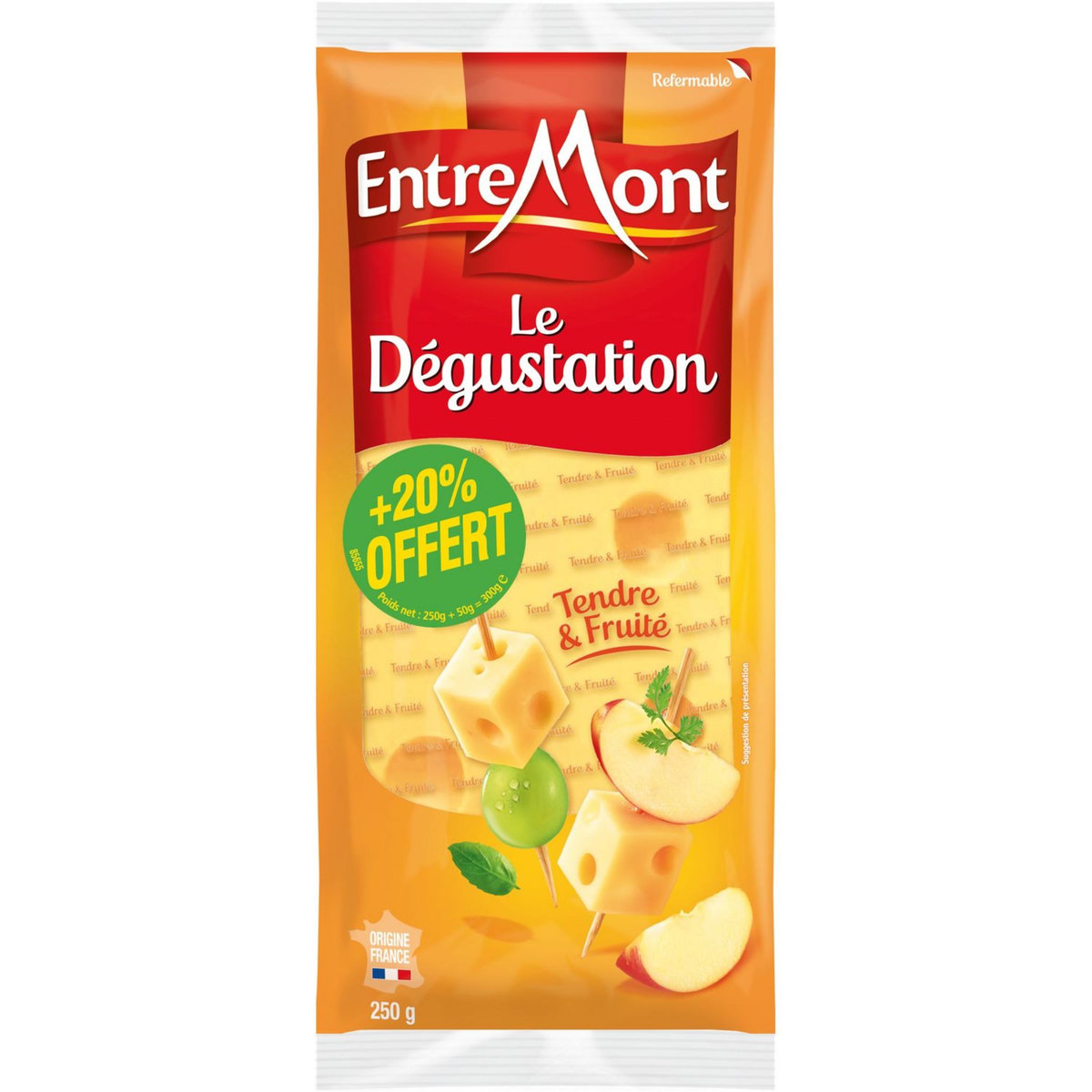 ENTREMONT Emmental moelleux et fruité dégustation 300g pas cher - Auchan.fr