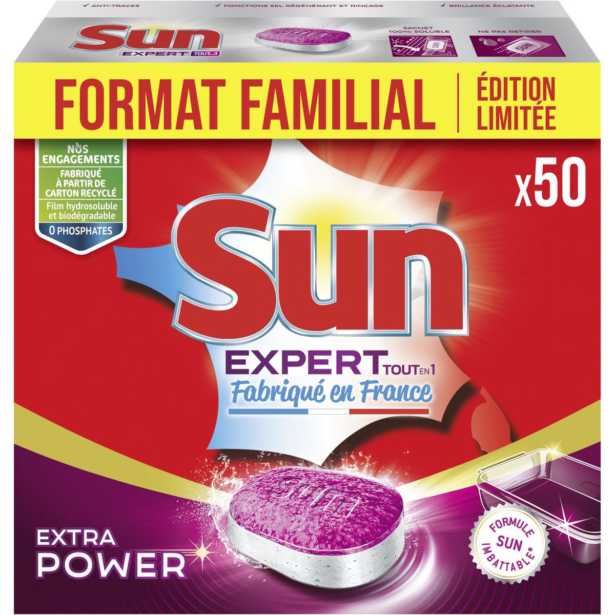 SUN Sun tout en 1 extra power dose x50 -0,875kg pas cher - Auchan.fr