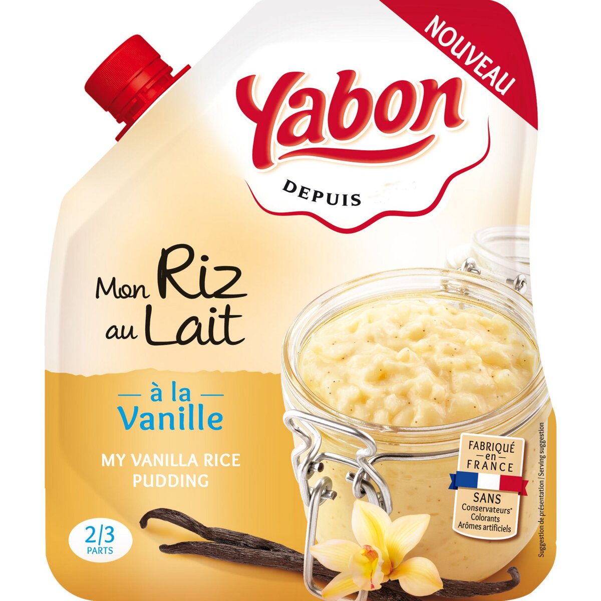 YABON Mon riz au lait à la vanille 2-3 parts 350 g pas cher - Auchan.fr
