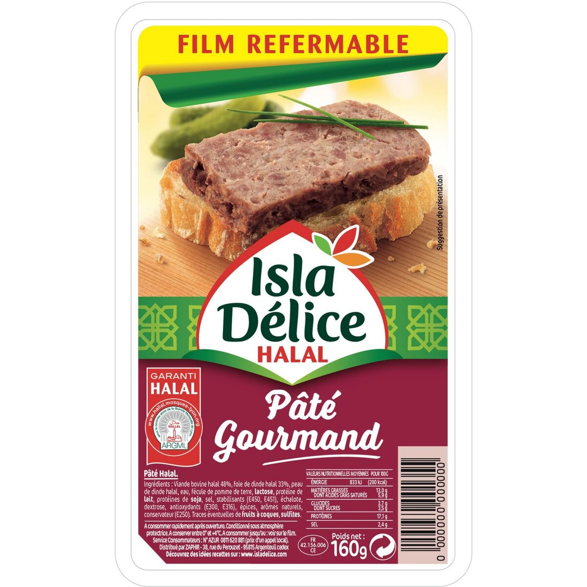 ISLA DELICE Isla Délice pâté oriental de volaille -160g pas cher ...