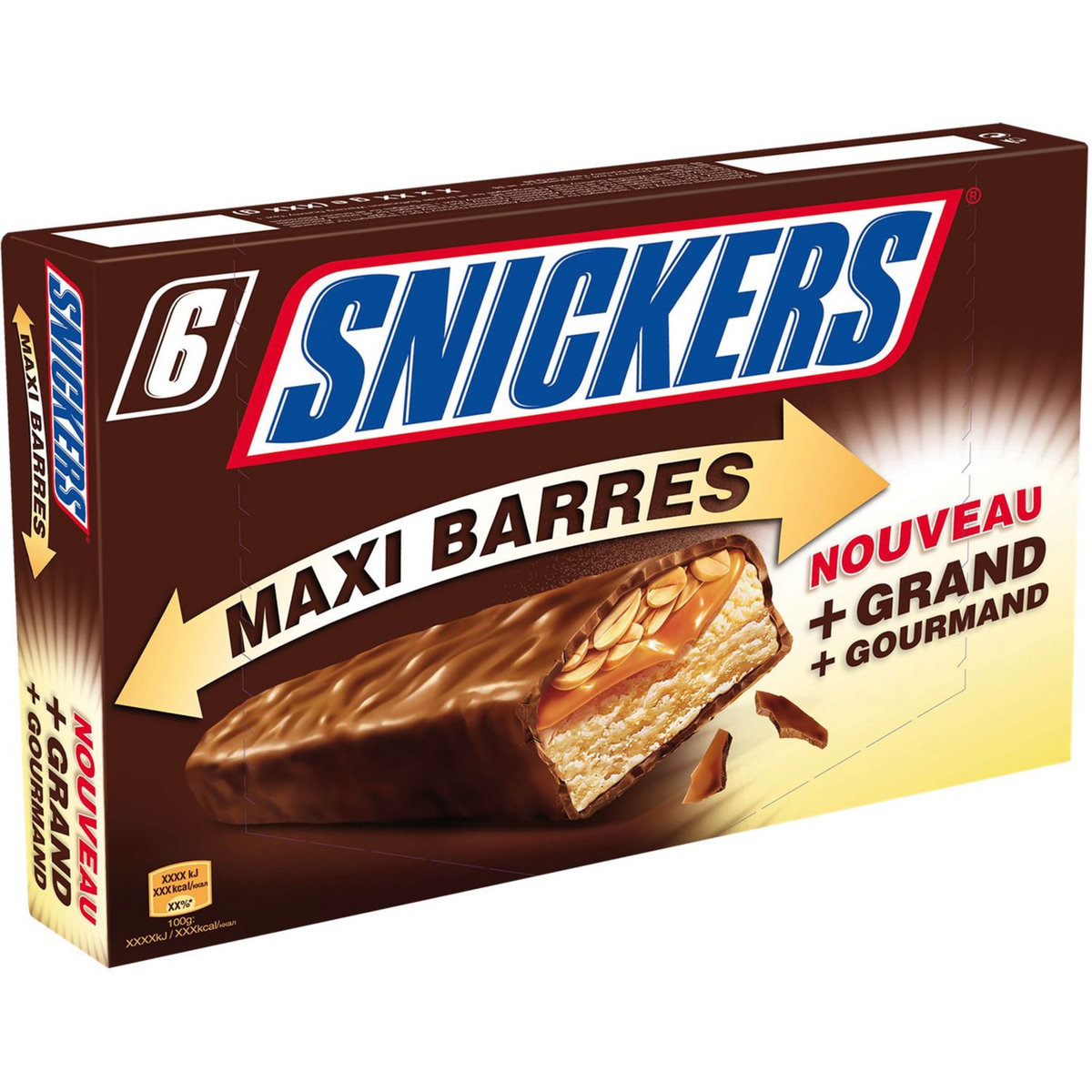 SNICKERS Snickers barre glacée maxi x6 -396g pas cher - Auchan.fr