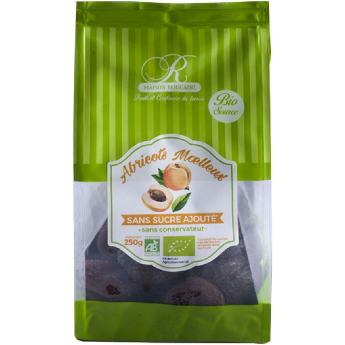 Maison Roucadil abricots moelleux bio 250g pas cher - Auchan.fr
