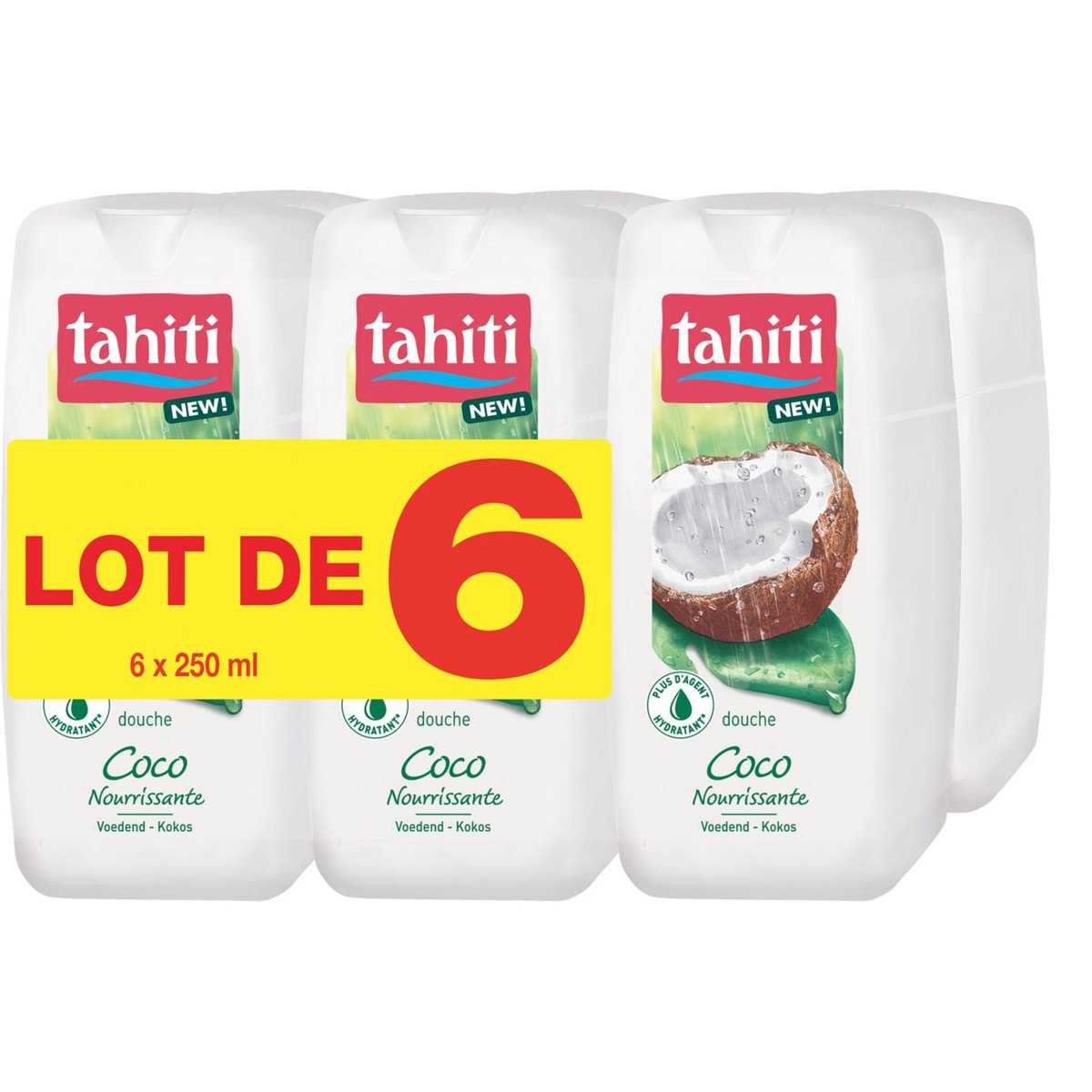 TAHITI Gel douche coco 6x250ml pas cher - Auchan.fr