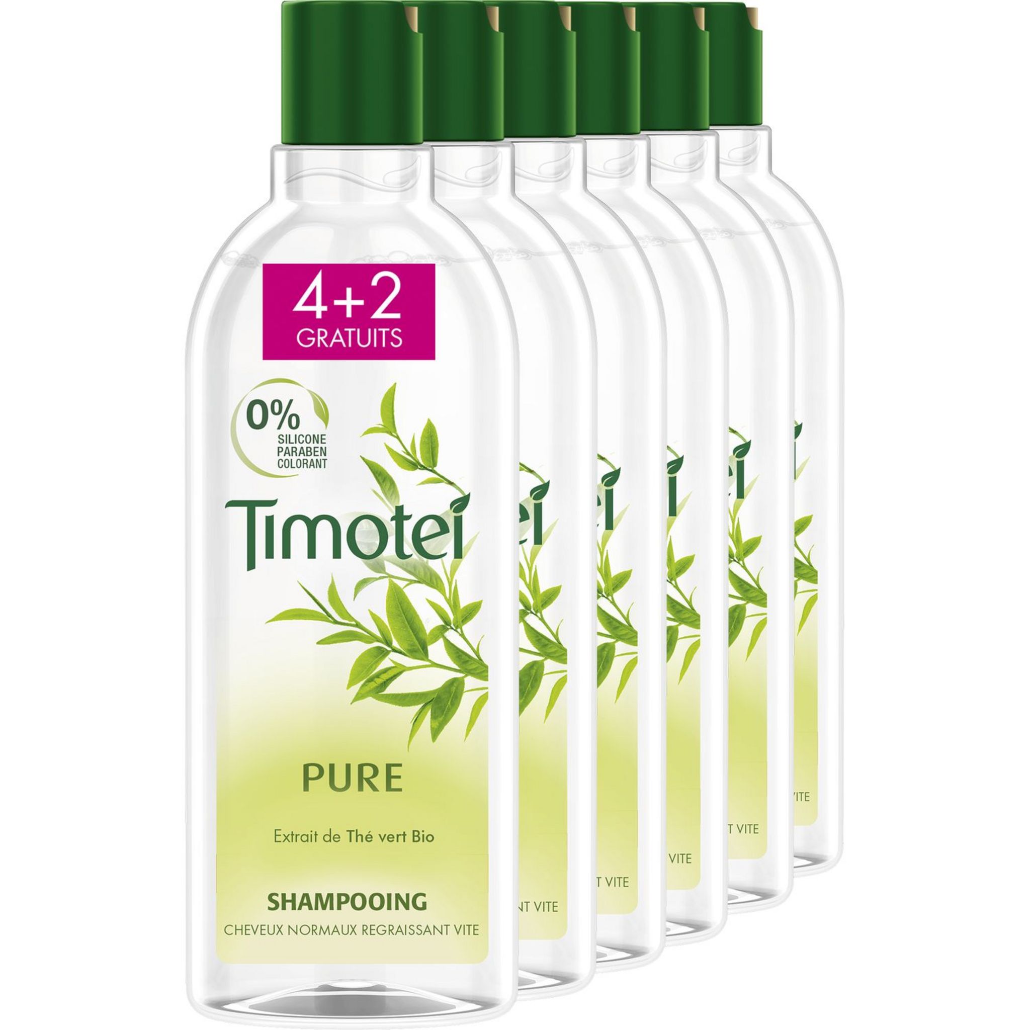 TIMOTEI Timotei shampooing pure 4x300ml +2offerts pas cher - Auchan.fr