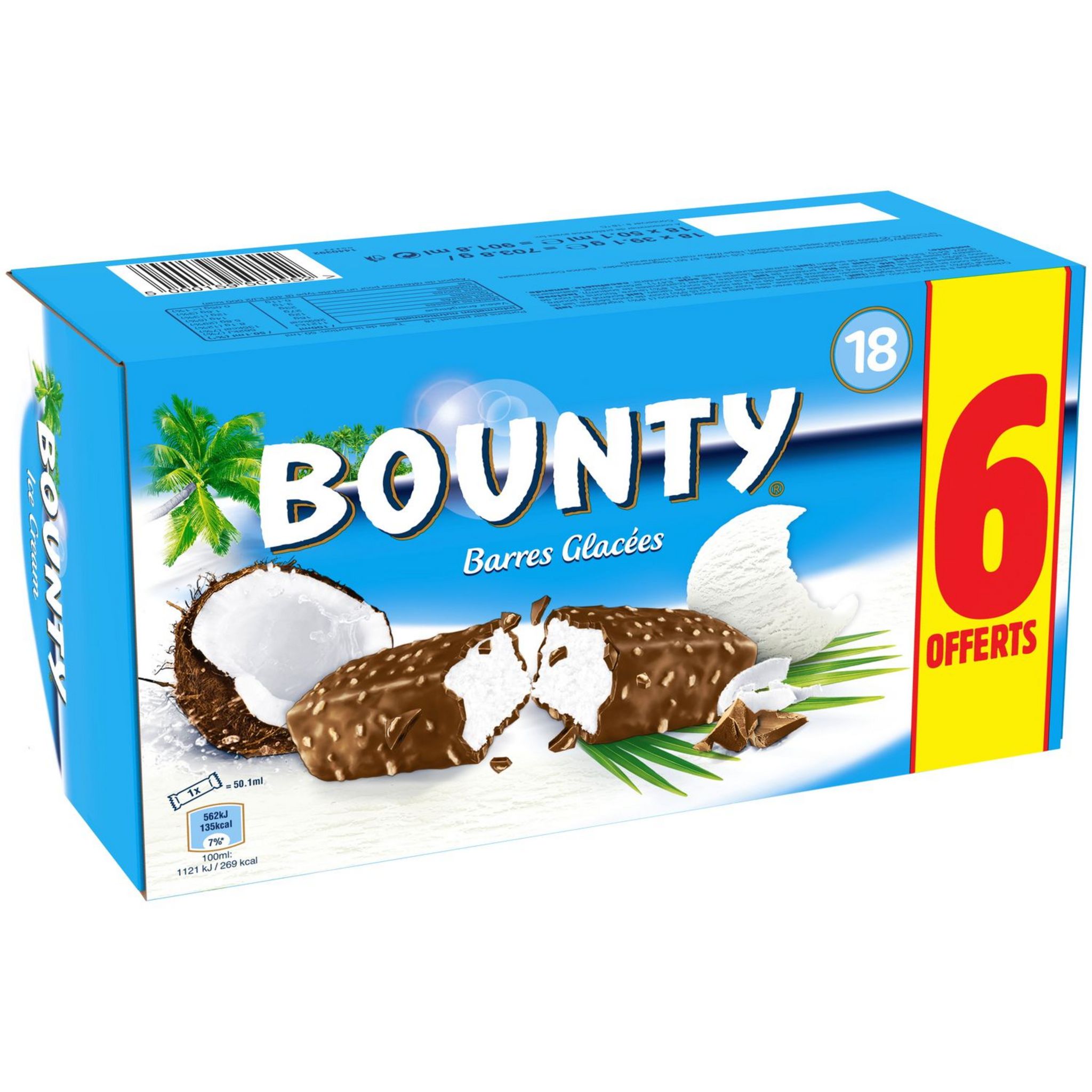 BOUNTY Bounty Barre glacée noix de coco 703g 12 pcs + 6 offertes 703g ...