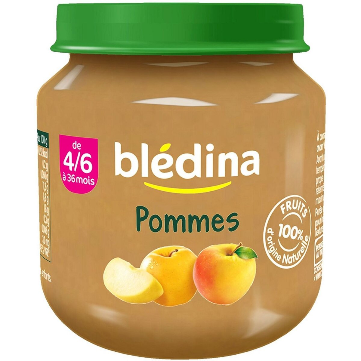 BLEDINA Blédina pomme 130g dès 4/6 mois pas cher - Auchan.fr