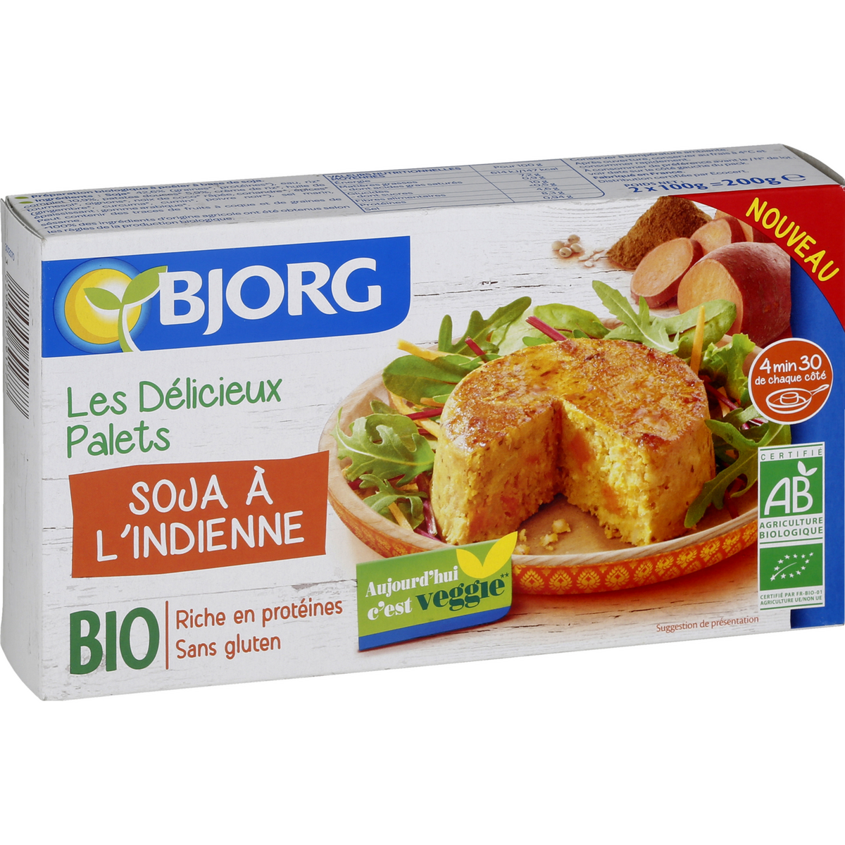 BJORG Bjorg Palets de soja bio veggie à l'indienne 2x100g 2x100g pas ...