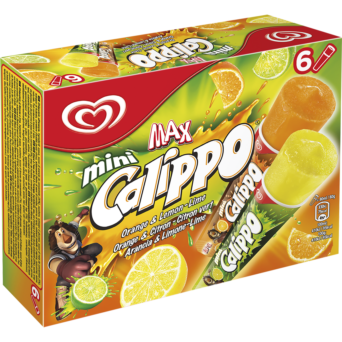 MIKO Minions glace enfant calippo orange & citron x6 480ml pas cher ...